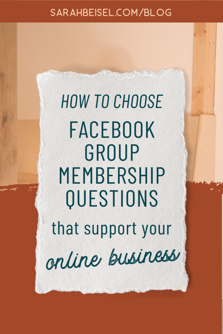 How to Choose Facebook Group Membership Questions That Support Your ...